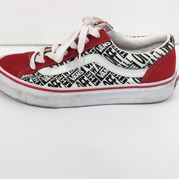Vans | Shoes | Vans Off The Wall Shoes Red Black White Mens 6 Womens 75 ...